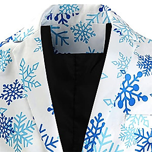 Stylish Christmas Suits for Men - Santa Claus Costumes, One Button Ugly Christmas Jacket & Blazer for Party, Prom, Wedding