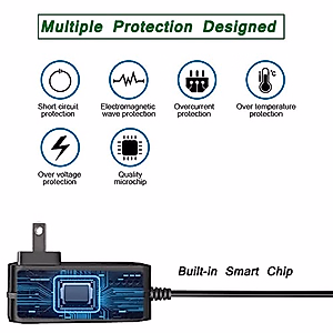 9V AC Power Adapter Printer Charger Cord for Brother Label Maker P-Touch PT-D210 PTD 210 PT-D200VP PTH110, 9 Volt DC Power Supply Replacement for Brother AD-24 AD-24ES AD-20 AD-30.