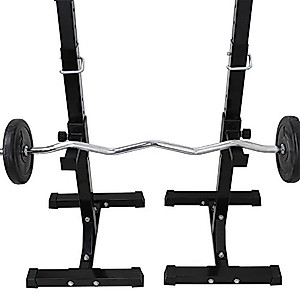 F2C Max Load 550Lbs Pair of Adjustable 40"-66" Squat Rack Sturdy Steel Squat Barbell Free Bench Press Stands GYM/Home Gym Portable Dumbbell Racks Stands (one pair/two pcs)