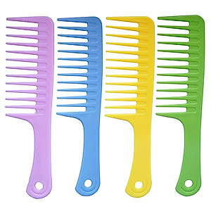 4 Pcs Wide Tooth Comb Detangling Hair Brush Wide Comb Detangler Comb Curl Comb, Best Styling Comb for Long, Wet or Curly Hair Improve Blood Circulation