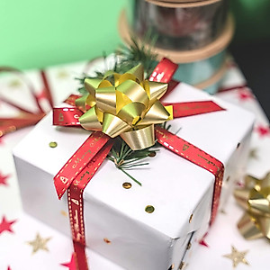 WRAPAHOLIC Matte Gold Gift Bow Assortment (12 Bows) for Birthday, Wedding, Christmas, Baby Shower, Bridal Showers