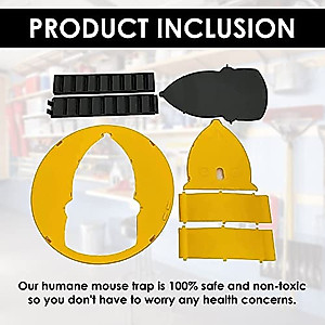 Perfect4MyHome Mouse Bucket Trap, Sliding Bucket Lid Mice Trap, Humanized Multi Catch Rat Trap Door Style, Compatible with 5 Gallon Buckets - (Bucket not Included)