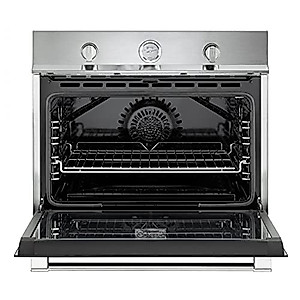 Verona Designer Series VEBIG30NSS 30 Inch Built-In Single Gas Wall Oven 3.5 cu ft Capacity Convection Infrared Broiler Electronic Ignition Stainless Steel