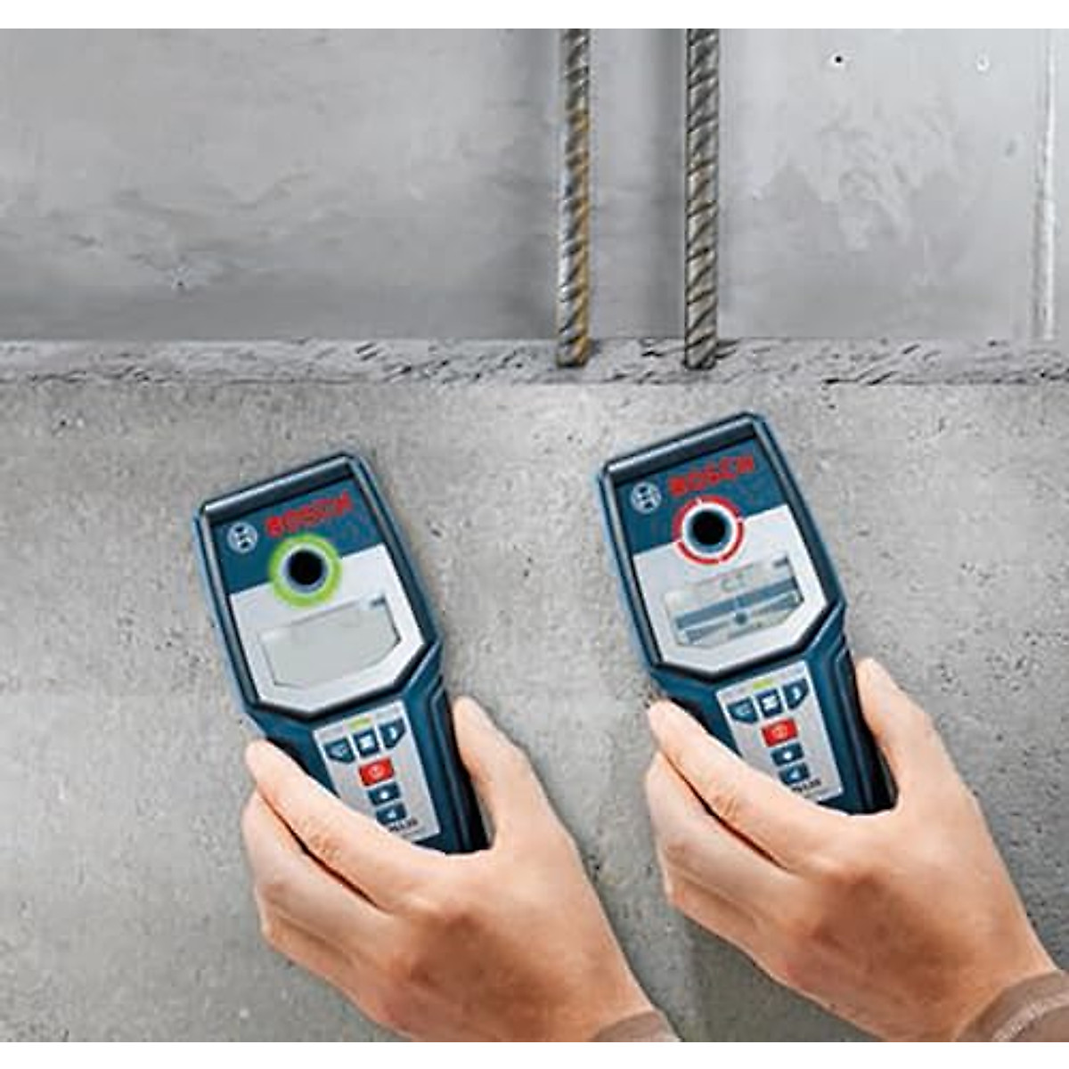 BOSCH GMS 120 Wall Scanner with Modes for Wood, Metal, and Live Wiring, Includes 9V Battery, Hand Strap, & Pouch