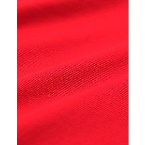 CRZ YOGA Womens Pima Cotton Short Sleeve Shirts V Neck T-Shirts Casual Workout Tops Gym Clothes Festival Red Medium