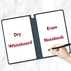 Dumanasen Dry Erase Whiteboard Notebook, 9.4"x6.6" Reusable White Board, Portable Desk Whiteboard for Meeting & Business, Perfect for School, Home, Office (Baby Pink)