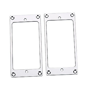 2Pcs Pickup Frame Mounting Rings Metal Humbucker Pickup Ring Electric Guitars Replacement Parts(Silver)