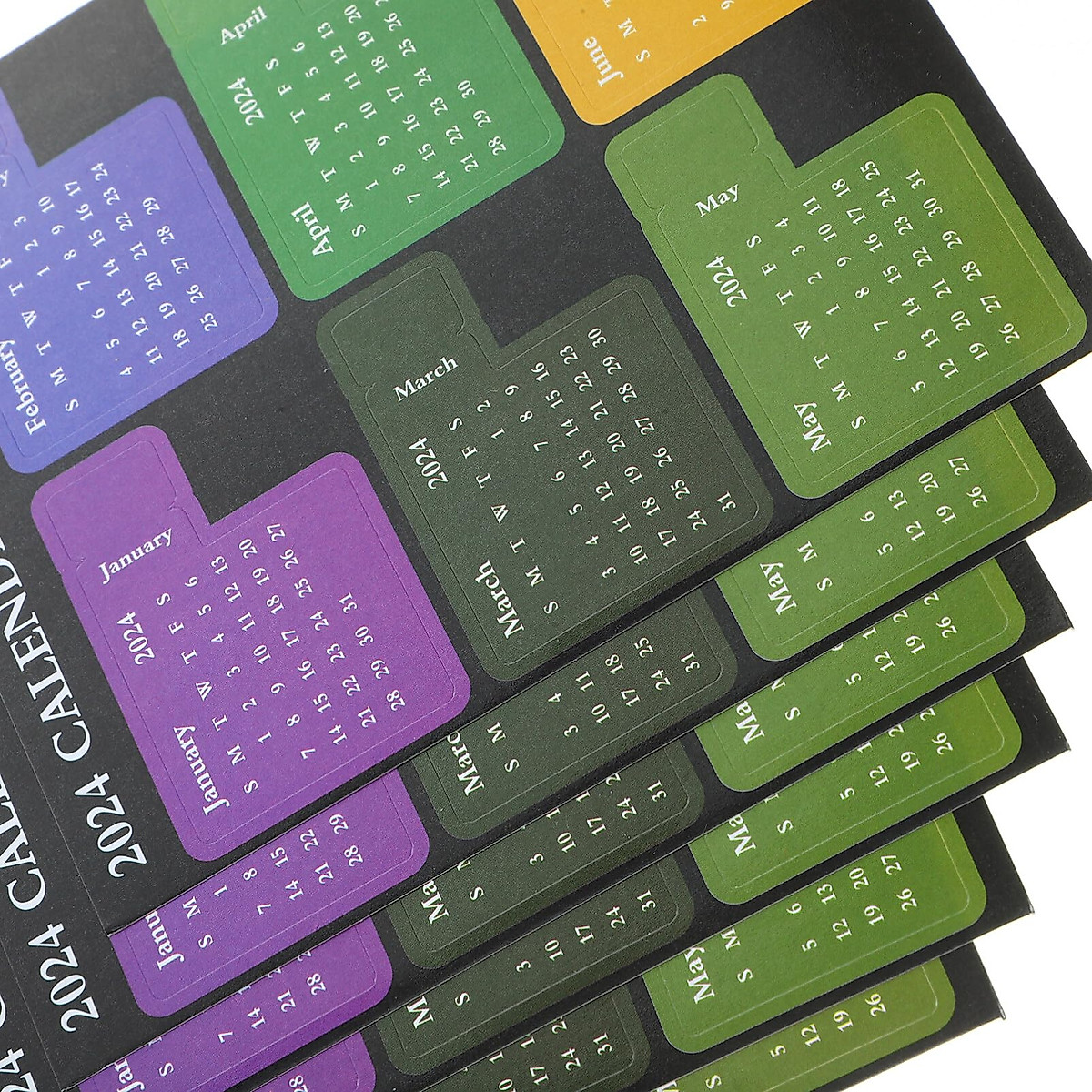 Office Decor 12 Sheets of Calendar Stickers 2024 Schedule Calendar Stickers Monthly Calendar Stickers Sticky Tabs Planner Sticker for Bullet Notebook Journal Stickers for Adults