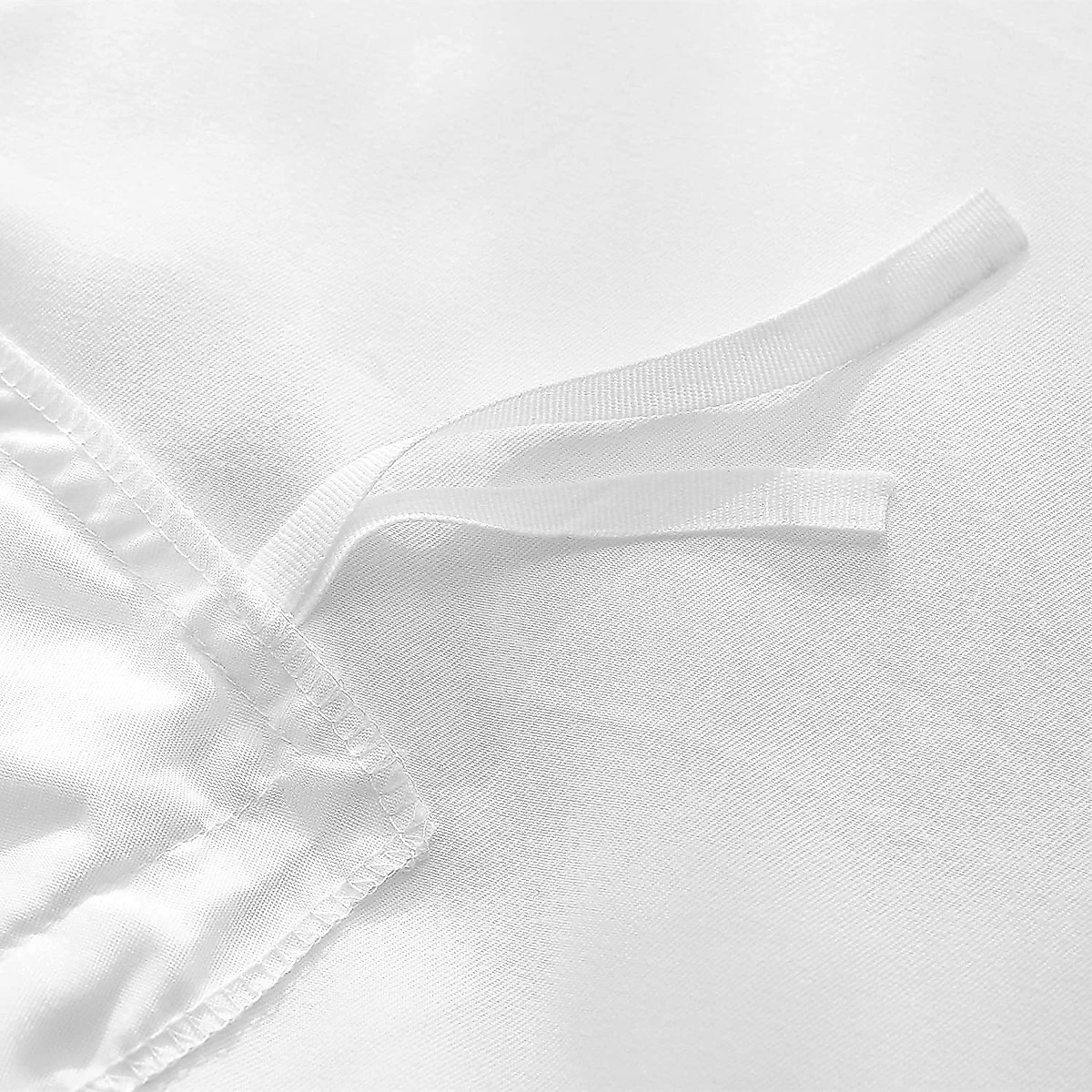 Pinch Pleated Pintuck White | Super King 98x108 | 3 Pieces Duvet Cover Set Soft & Cozy Egyptian Cotton | Zipper Closure & Corner Ties | 1 Duvet Cover with 2 Pillow Sham