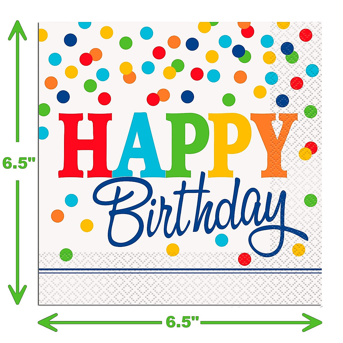 Lobyn Value Packs 32 Piece Polka Dot Themed Birthday Party Paper Plates And Napkins Luncheon Size 9 Inch Disposable Plates