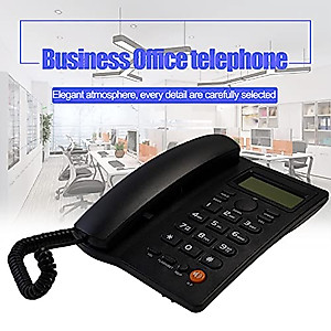 Desktop Telephone with Display Screen, Fixed Telephone with LCD Brightness Adjustable, Desktop Telephone with Hands-Free Function