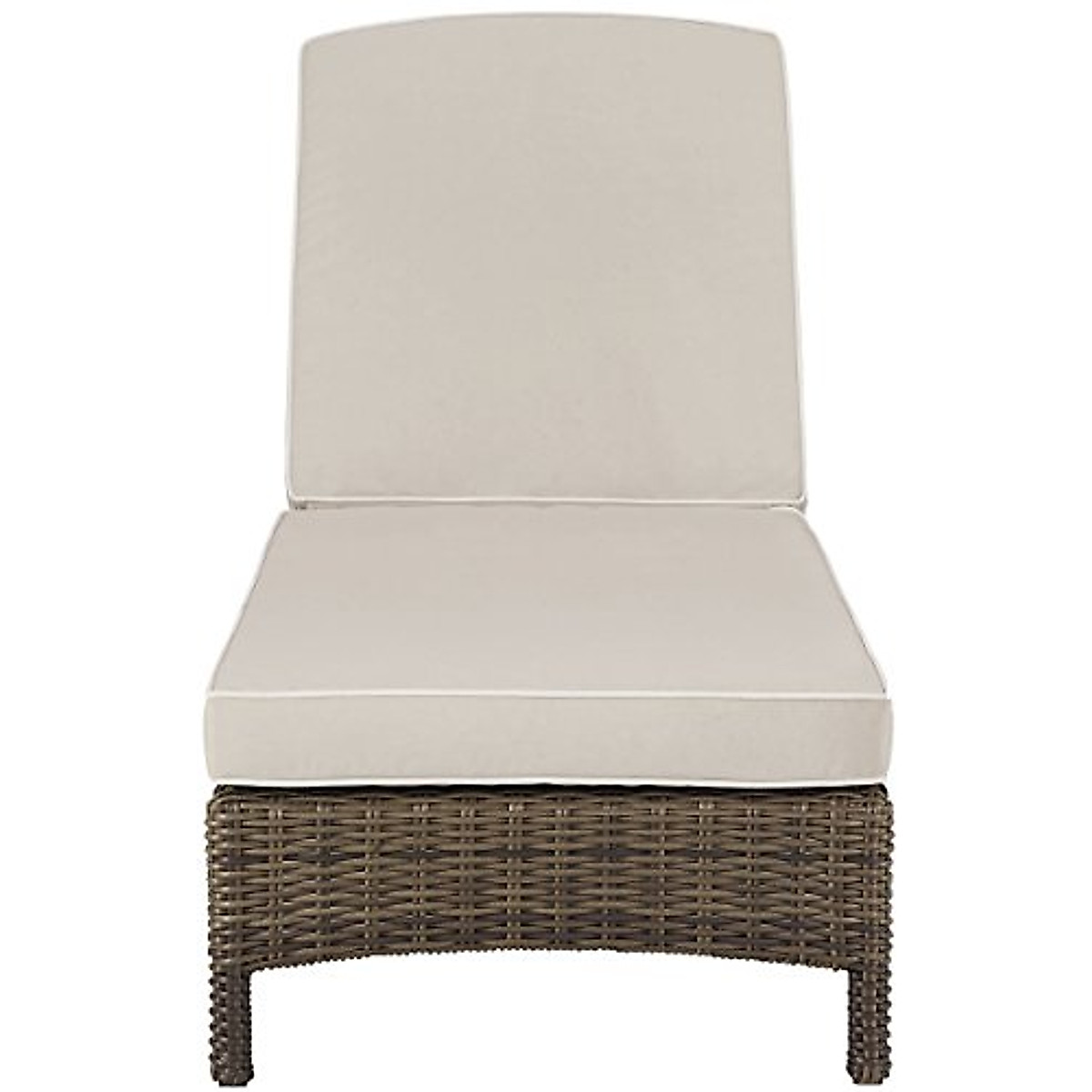 Crosley Furniture KO70070WB-SA Bradenton Outdoor Wicker Chaise Lounge with Sand Cushions