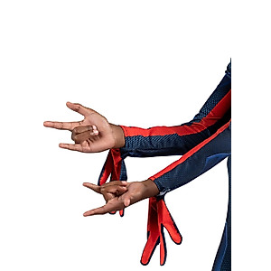 Marvel Kid's Classic Spider-Man Miles Morales Zentai Suit, Spiderman Costume for Halloween Small Blue