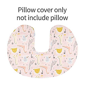 babygoal Nursing Pillow Covers Slipcovers for Breastfeeding Moms,Organic Woven Cotton,20x16x5.5in Maternity Breastfeeding Newborn Infant Feeding Cushion Cover,2 Pack 2CUPW13-B