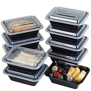 NutriBox [20 value pack] single one compartment 12oz MINI Meal Prep Food Storage Containers - BPA Free Reusable Lunch bento Box with Lids - Spill proof, Microwave, Dishwasher and Freezer Safe