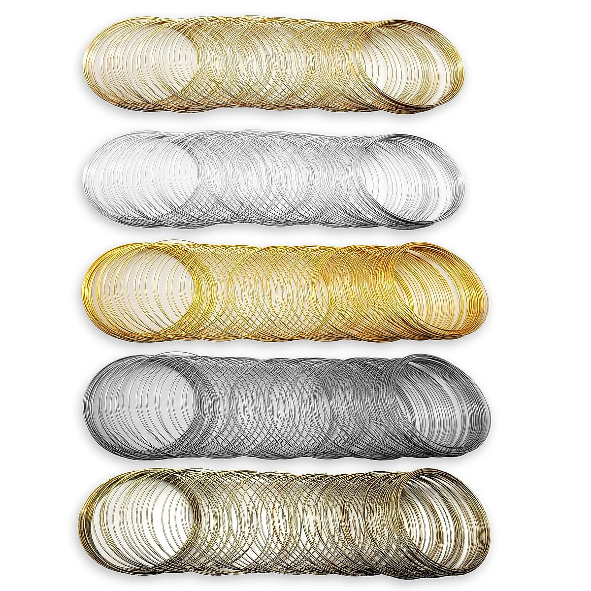 500 Loops Jewelry Wire Memory Beading Wire Steel Memory Wire Cuff Bangle Bracelet for Jewelry Making Supplies Art Creation Bracelet Necklace DIY Crafts Making Jewelry Making Dolls