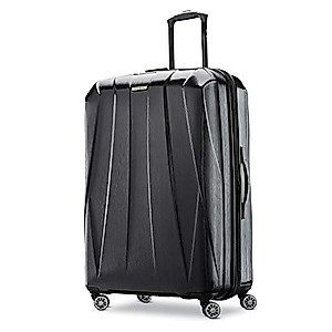 Samsonite Centric 2 Hardside Expandable Luggage with Spinners, Black, Checked-Large 28-Inch