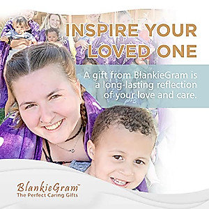 BlankieGram Christian Blanket - “Faith” Plush Throw Blanket - Inspired Gifts Ideas for The Entire Family, Comfort Gifts, Purple