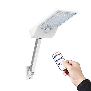 VOLBOZ Outdoor Solar Wall Light, 48 LED 800 LM Outdoor Solar Power Street Wall Lamp PIR Motion Sensor Garden Security Waterproof Remote Control Solar Light for Garage Fence Patio Porch Yard