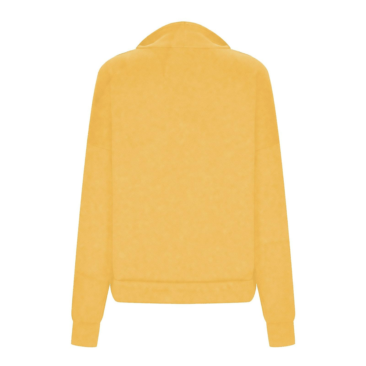 target online shopping sweatshirt for women plus size Sweatshirts for Women Fleece Half Zip Pullover with Front Pocket Fall Teen Girl Preppy Sweatshirts Puff Sleeve Pullover Yellow L