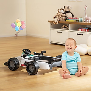 GLACER 4-in-1 Baby Walker, Folding Infant Walker with Adjustable Height & Speed, Music Box with Light, Steering Wheel, Soft Cushion, Toddler Toy Activity Center for Babies Aged 6-18 Months