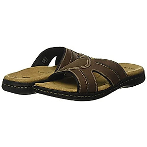 Dockers Men's Slide Sandal, Dark Brown, 10 Wide