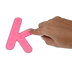 TickiT SiliShapes Trace Alphabet - Set of 26 - Transparent Silicone Letters With Traceable Broken Lines and Directional Arrows - Lowercase - Teach Letter Recognition and Formation