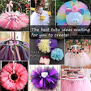 Tulle Fabric Rolls 6 Inch by 100 Yards (300 ft) White Tulle Ribbon Spool for Tutu Skirt Wedding Baby Shower Birthday Party Decorations Christmas Gift Wrapping DIY Crafts (White)