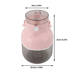 Zerodis Large Capacity Blender Cup, USB Rechargeable, Cordless Convenience, Multi Functional Juicer, Portable and Convenient, Portable Blender Cup, ABS Material, Lithium Battery (Built, Pink