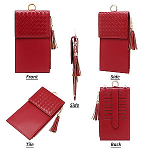 Badiya Small Crossbody Bag Cell phone Wallet Purse with Credit Card Holder for Women Bracelet Wristlet