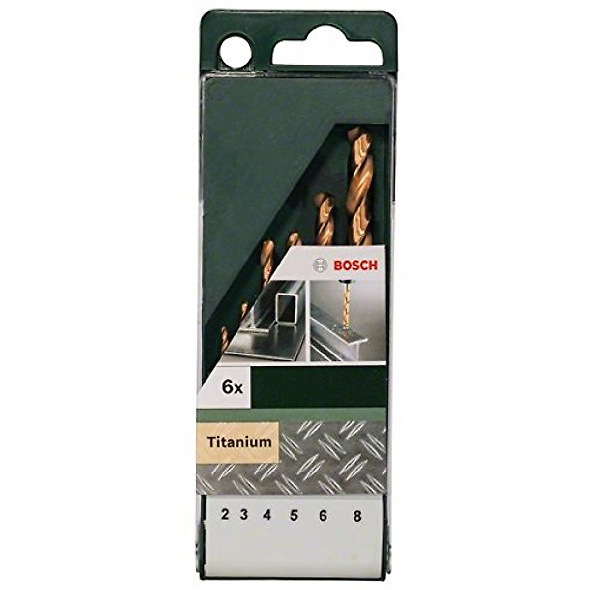 Bosch Home and Garden 2609255113 6-Piece Metal Drill bit Set HSS-TiN, DIN 338