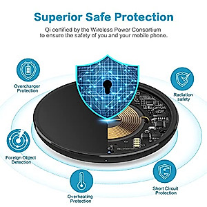 Fast Wireless Charger,Vebach 15W Max Wireless Charging Pad,Fashionable Mirror Design Compatible with iPhone 14/13 Pro Max/13 Mini/iPhone 12 Pro Max/11 Pro Max,Samsung S21/S20/Note 10 etc