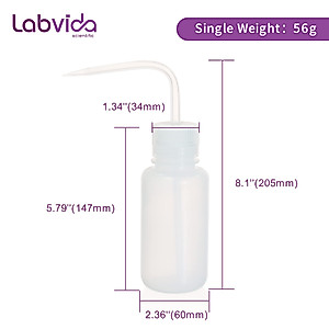 Labvida New Released Thick Wall 250ml Squeeze Bottle Set 2pcs- Laboratory Grade Durable Wash Bottles for Precision Liquid Dispensing and Tattoo Cleaning