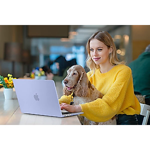 MEEgoodo Case for M3 MacBook Air 13.6 inch CaseCase 2024 2022,Fit Model A3113 A2681 with M3 M2 Chip, Laptop Hard Shell Cases with Keyboard Cover & Camera Cover for MacBook Air M2, Matte Airy Blue