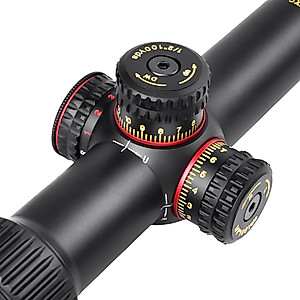 Sniper VT 1-5X24 FFP First Focal Plane LPVO Rifle Scope with Red/Green Illuminated Reticle and Scope Mount