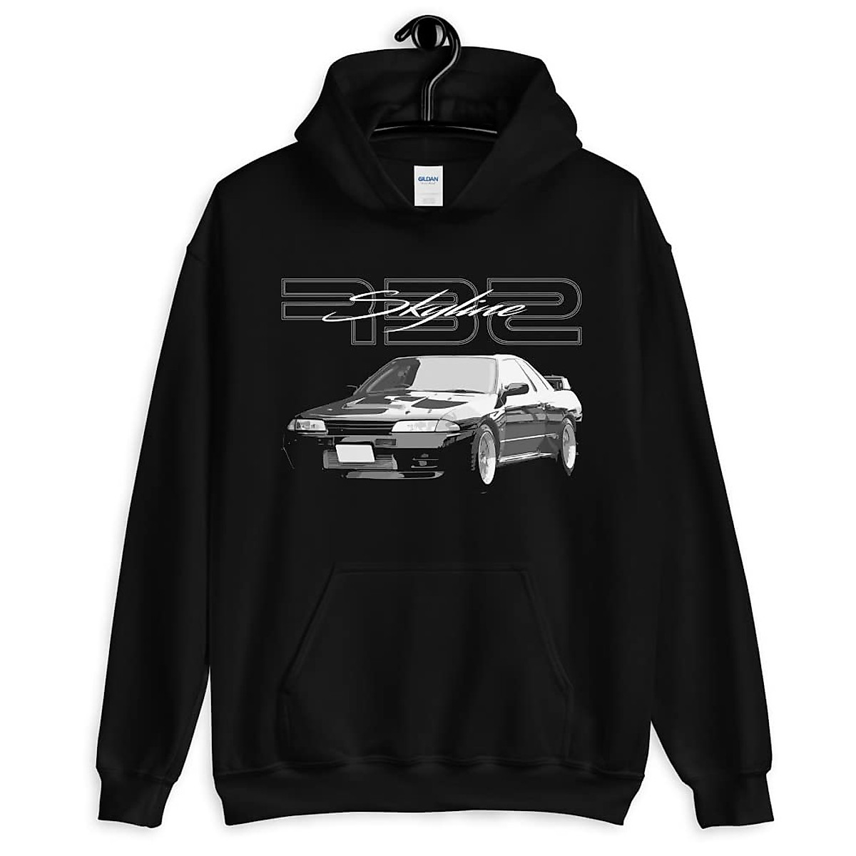 90s JDM Legend Car R32 Skyline Japanese Tuning Unisex Hoodie Black