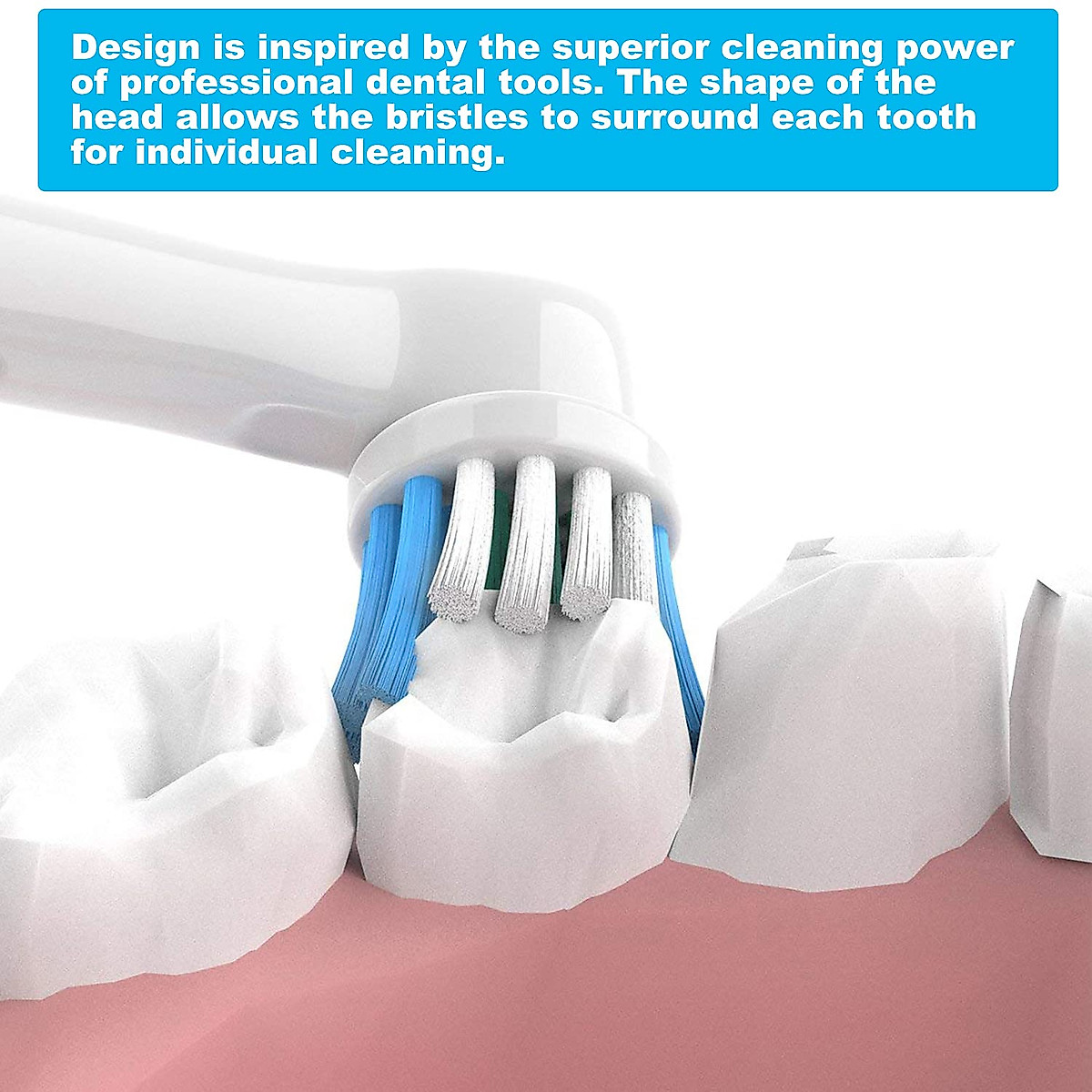 Replacement Brush Heads for Oral B Compatible Electric Toothbrush Heads, Including 4 Precision, 4 Floss, 4 Cross and 4 Whitening - 16 Variety Pack