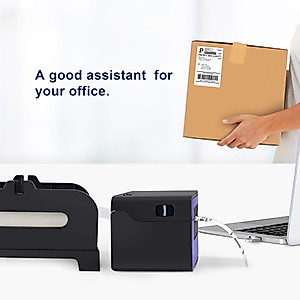 POLONO Shipping Label Printer, 4x6 Thermal Label Printer for Shipping Packages, Commercial Direct Thermal Label Maker, Thermal Labels, 4" x 6" Direct Thermal Shipping Labels (Pack of 500)