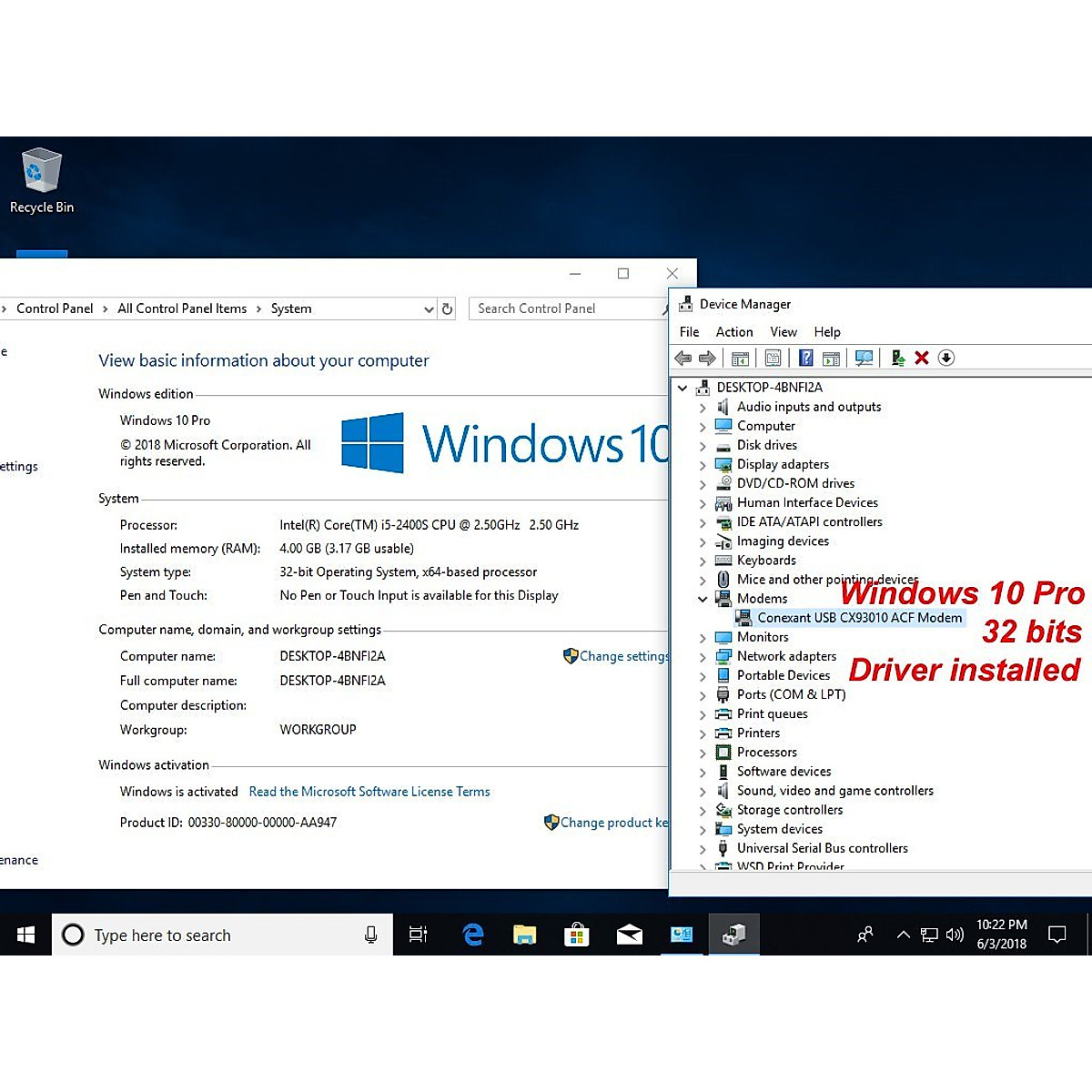 USB 56K External Dial Up Fax Data Modem Windows 10 / 8 / 7 / XP / Vista