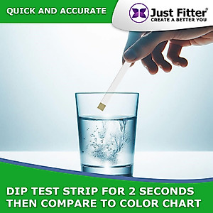 Just Fitter Alkaline Water pH Test Strips. Testing Kit for Home Drinking Water and Liquids. Universal Tester for Aquarium, Fish Tank, Pool, Hot Tub, Spa, Kombucha, Fermentation and Brewing Process.