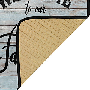 Farmhouse Cow Kitchen Rugs Anti Fatigue Kitchen Mats Non Skid Washable Bath Rug Runner Carpet Floor Sink Mat for Home Decor 39 x 20 Inch Welcome to Our Farm