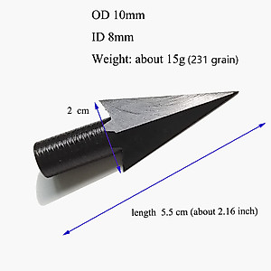 AMEYXGS Traditional Broadheads Hunting Arrow Target Practice 230 Grain for Recurve Bow Longbow Traditional Bow (12)