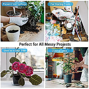 Azureblue Repotting Mat for Indoor Plants Iridescent Plant Potting Mat Waterproof Potting Repotting Tray Gardening Mat Indoor Plant Accessories 25.6 x 17.3