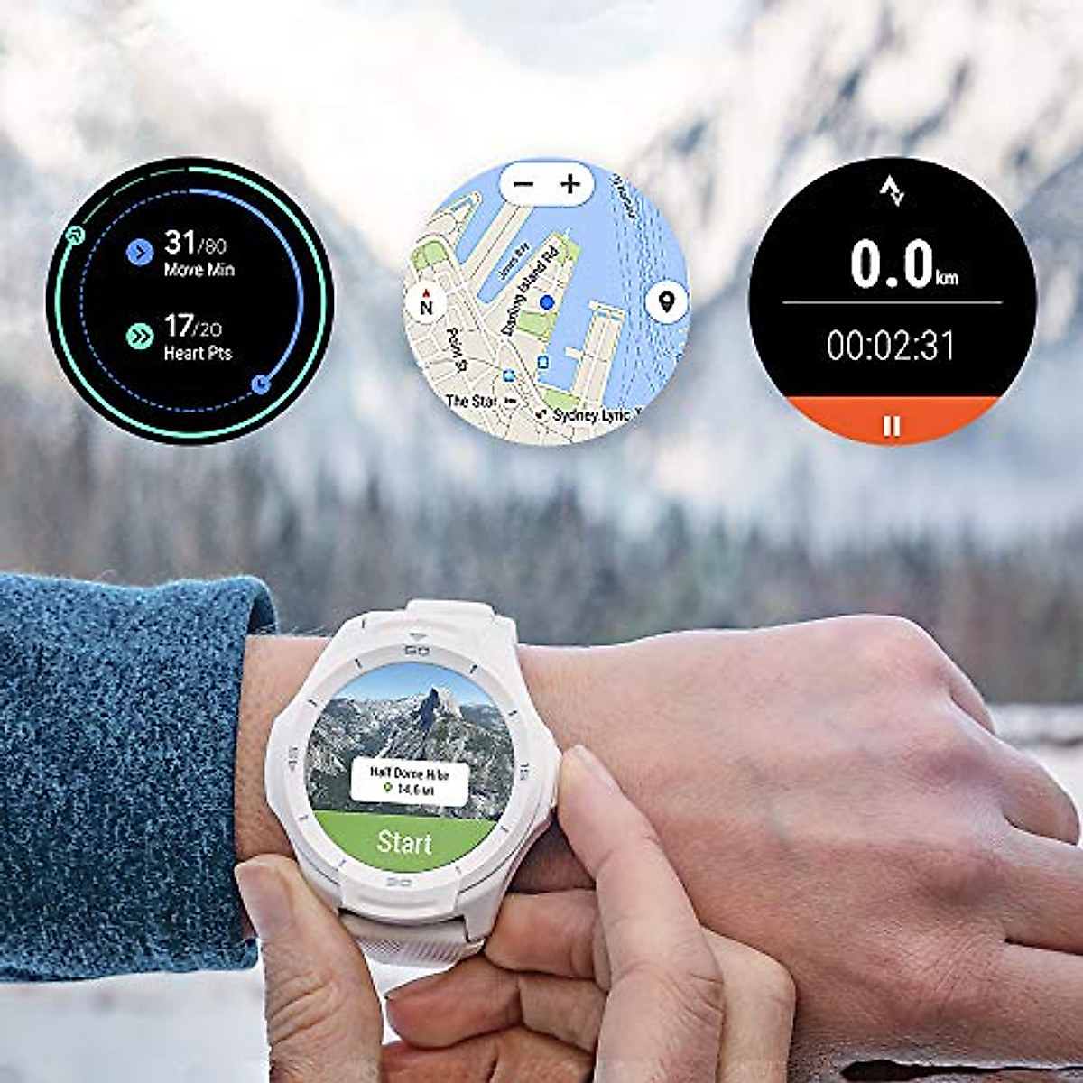 TicWatch S2, Waterproof Smartwatch with Built-in GPS for Outdoor Activities, Wear OS by Google, Compatible with Android and iOS (Black)