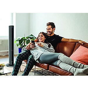 Lasko Portable Fan & Heater All Season Comfort Control Tower Fan and Space Heater in One with Remote Control, Black, FH515,Large