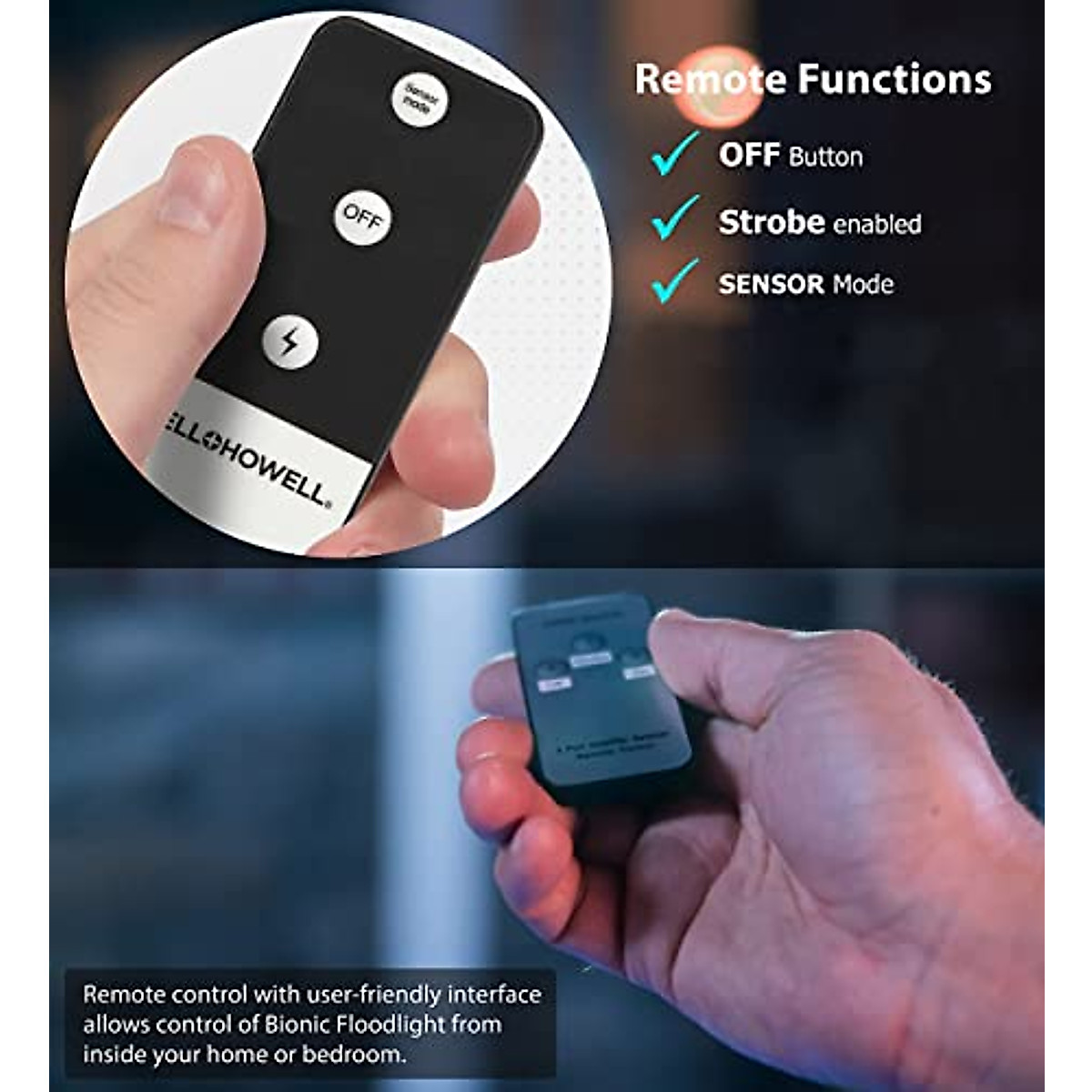 Bionic Floodlight Deluxe 50% Brighter ASON TV, Solar Lights Outdoor Waterproof- 108 COB-LED's w/Motion Sensor 180° Swivel, Adjustable Panels for Garden, Lawn and Patio As Seen On TV