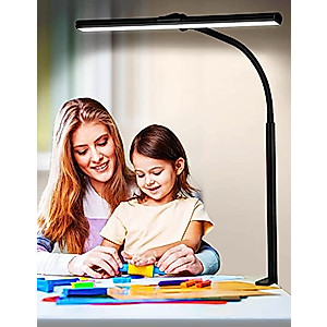 selfila LED Desk Lamp with Clamp - Architect Desk Lamp Swing Arm Task Light 360 ° Rotation Gooseneck Desktop Lighting for Office Home Workbench Drafting Reading