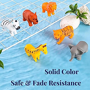 Mold Free Animal Baby Bath Toys for Toddlers/ Infants 6 - 12- 18 Months, No Hole No Mold Bathtub Toys, 1 2 3 4 Years Old Kids (6 Pcs with Storage Bag)