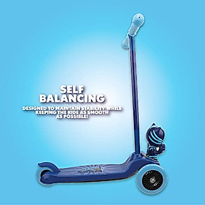 Self Balancing Scooter - Toddler & Kids Scooter, 3 Wheel Platform, Foot Activated Brake, 75 lbs Weight Limit, for Ages 3 and Up