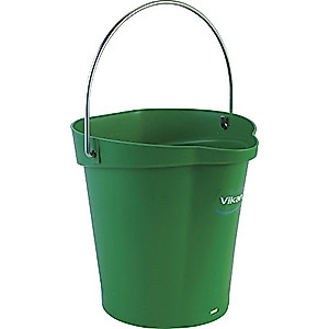 Vikan, Green Pail,1.5 gal,PP/SS, 5688